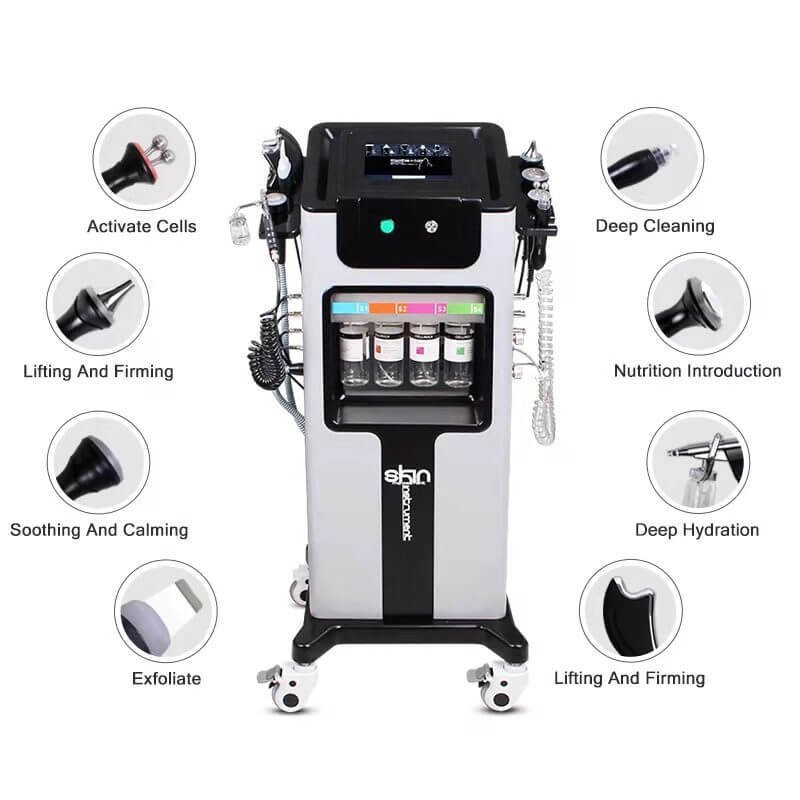 8 in 1 H2o2 Aqua Peeling Diamond Hydrafacial Dermabrasaion Machine For ...